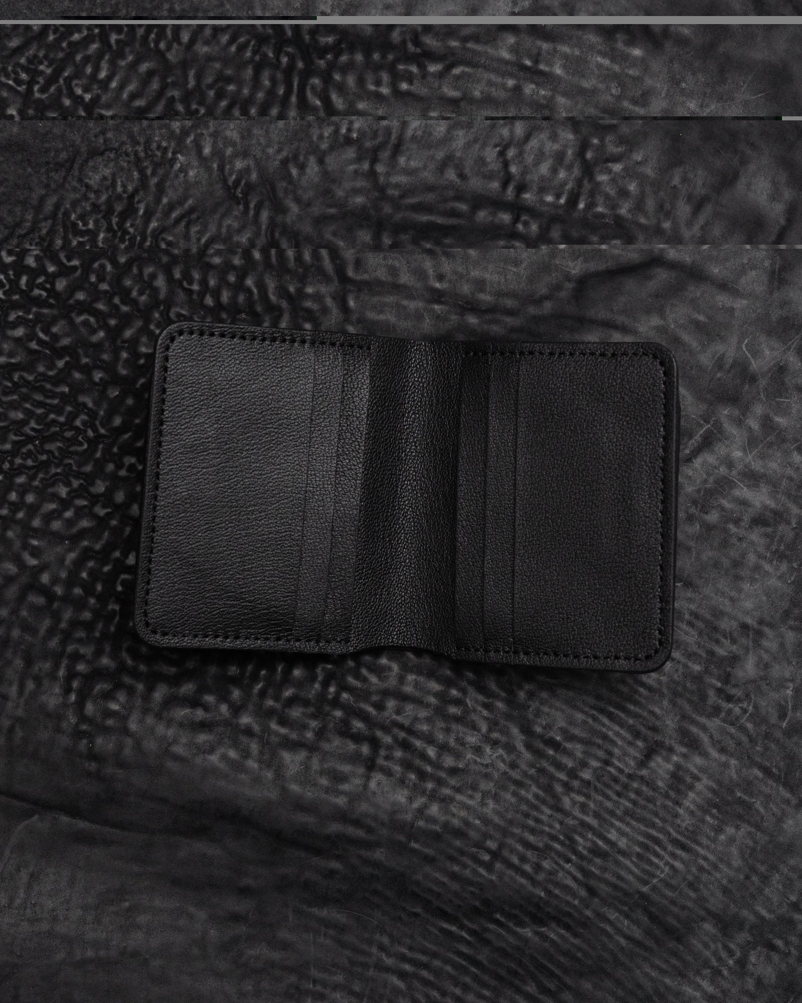 Black Culatta Horse Leather Double Bifold – The Archive